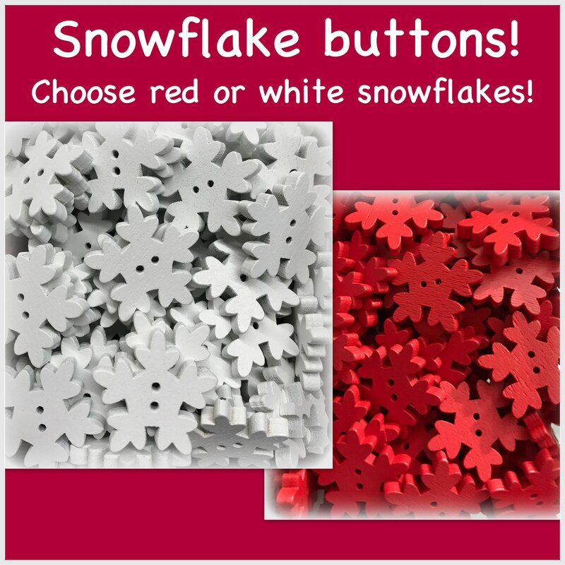 Snowflakes Buttons - Etsy