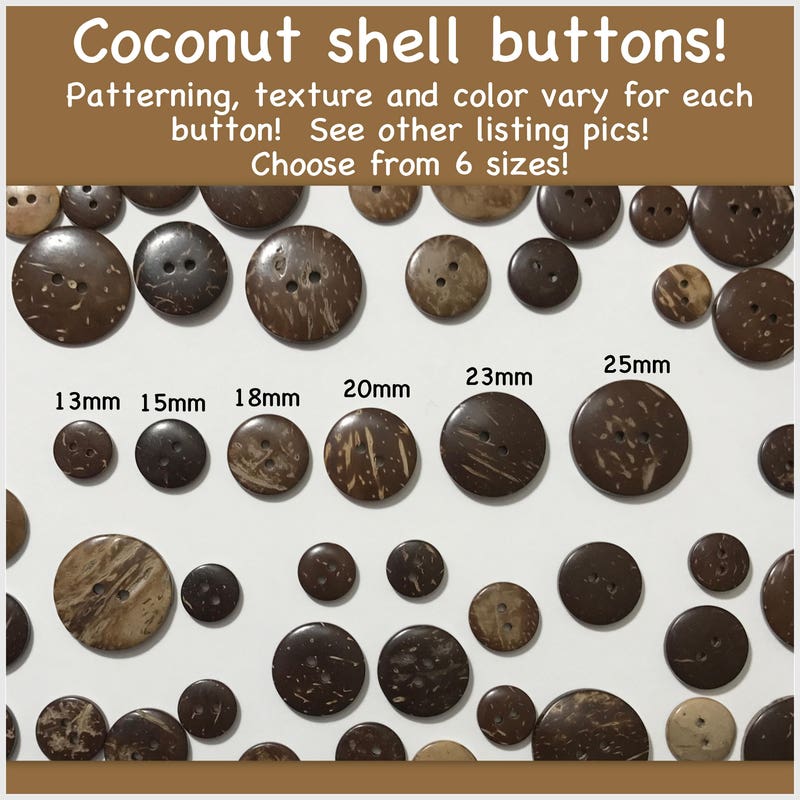 Coconut Shell Button - Etsy