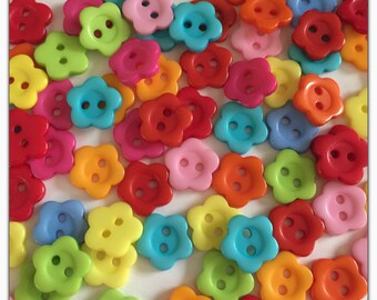 Flower buttons | Etsy