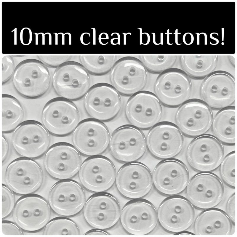 Clear Glass Buttons - Etsy