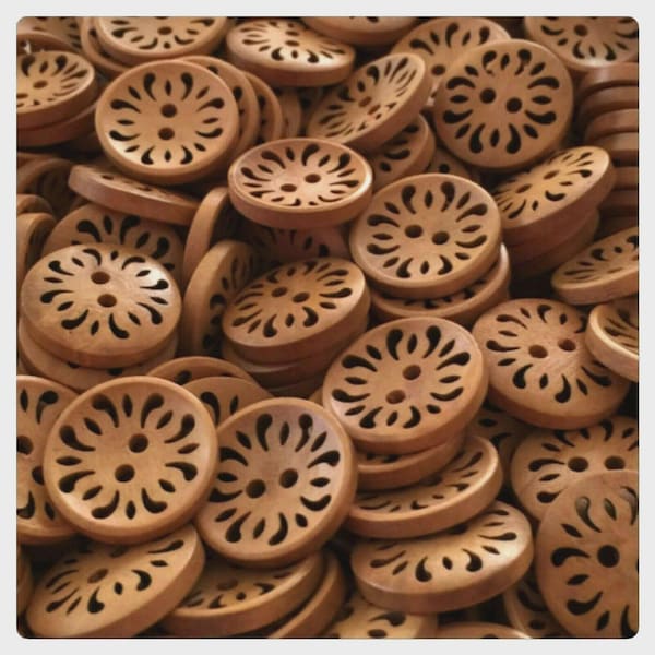 Wood Buttons - Etsy