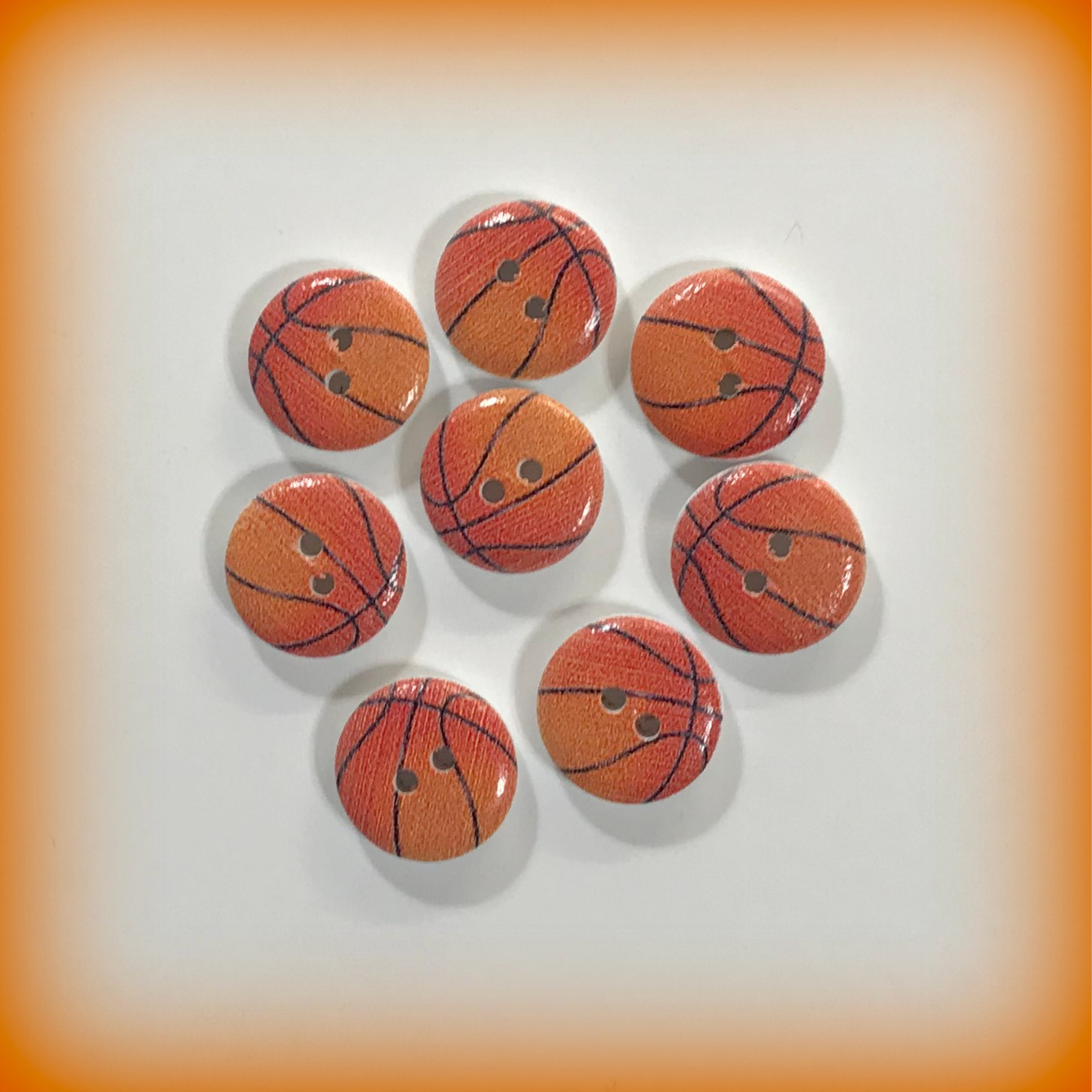 16 32 or 64 Sports Buttons Round Wood Basketball Football - Etsy