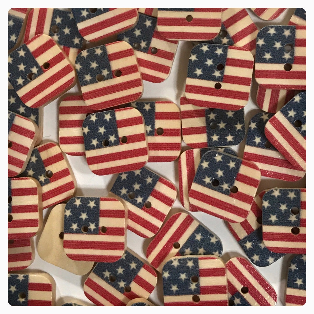 16, 32 or 64 Flag Buttons, Square Flag Button 15mm 9/16" 15 Mm 9/16 ...