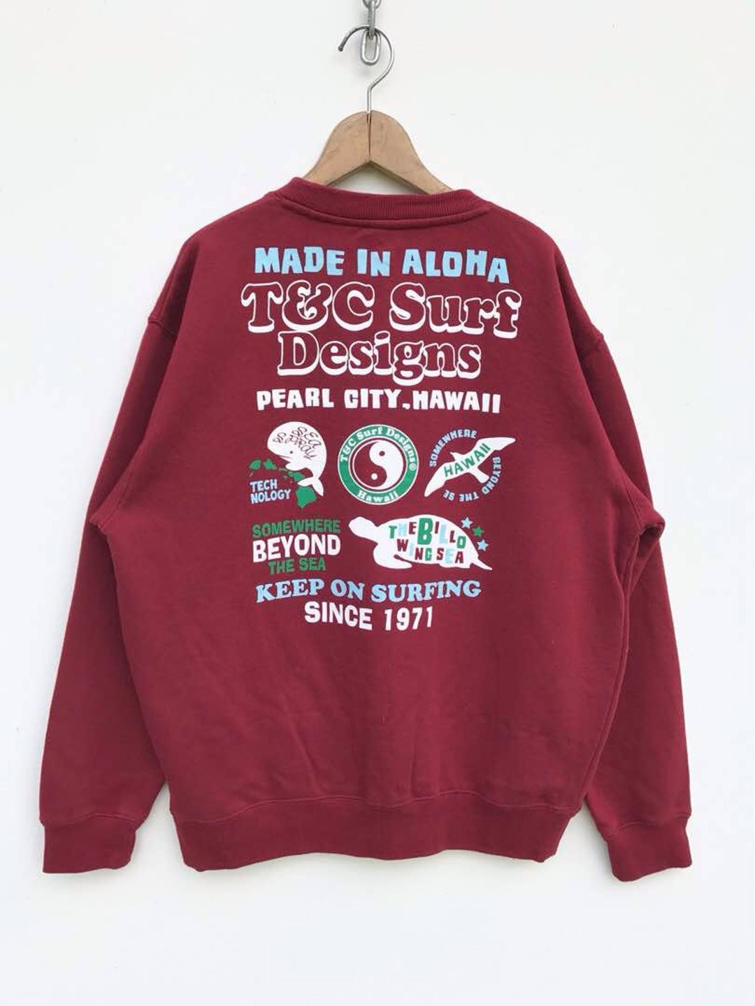 Vintage T&C Surf Sweatshirt Vintage Tnc Surf Sweater Surfing Surf ...