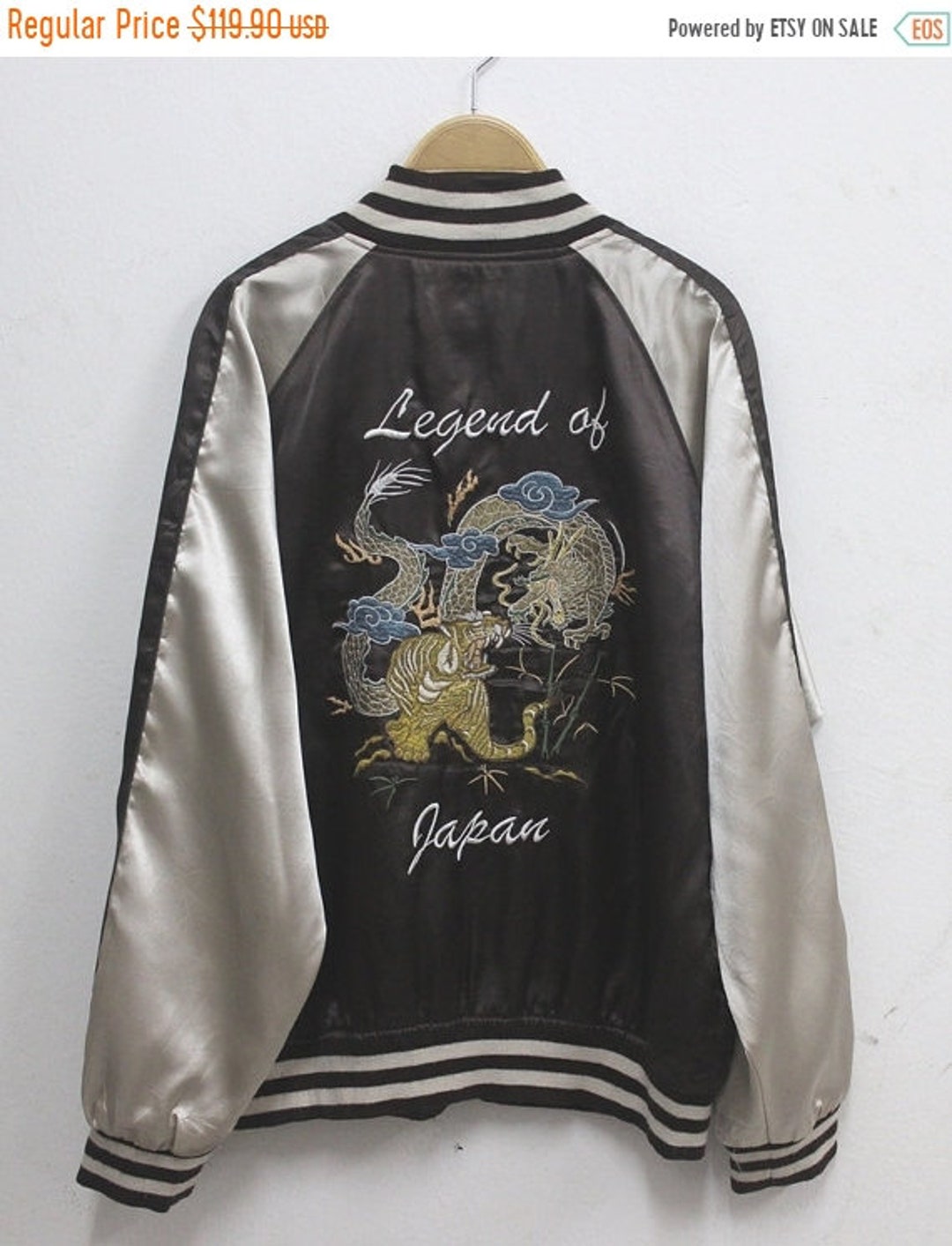 Sukajan Jacket Vintage Sukajan Tiger Roar Dragon Japanese Embroidery ...