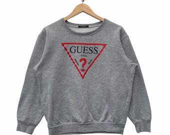 Guess Logo Sweater | Etsy