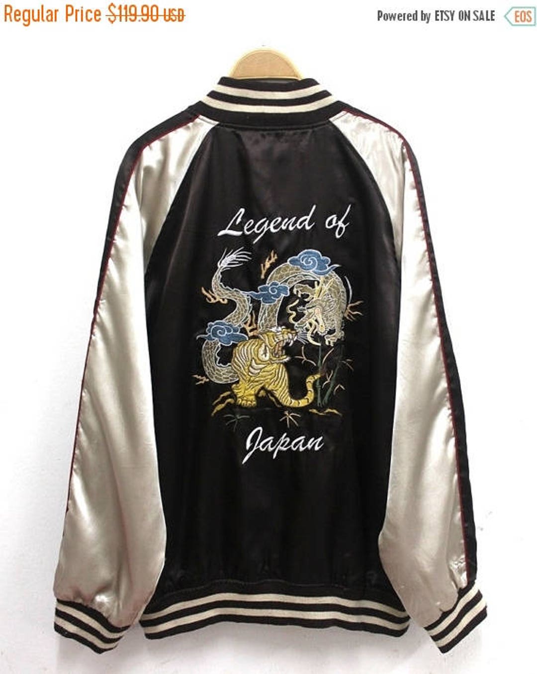 Sukajan Jacket Vintage Sukajan Japanese Traditional Dragon Embroidery ...