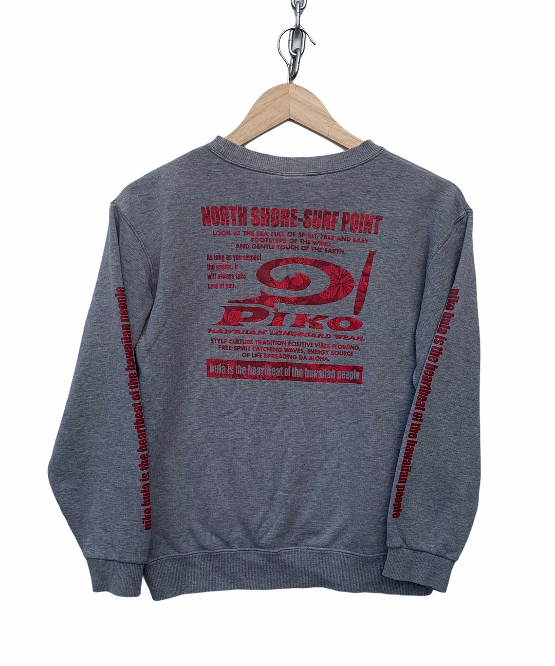 Vintage Piko Sweatshirt Rare Vintage Piko Surfing Long Board Skate Piko ...
