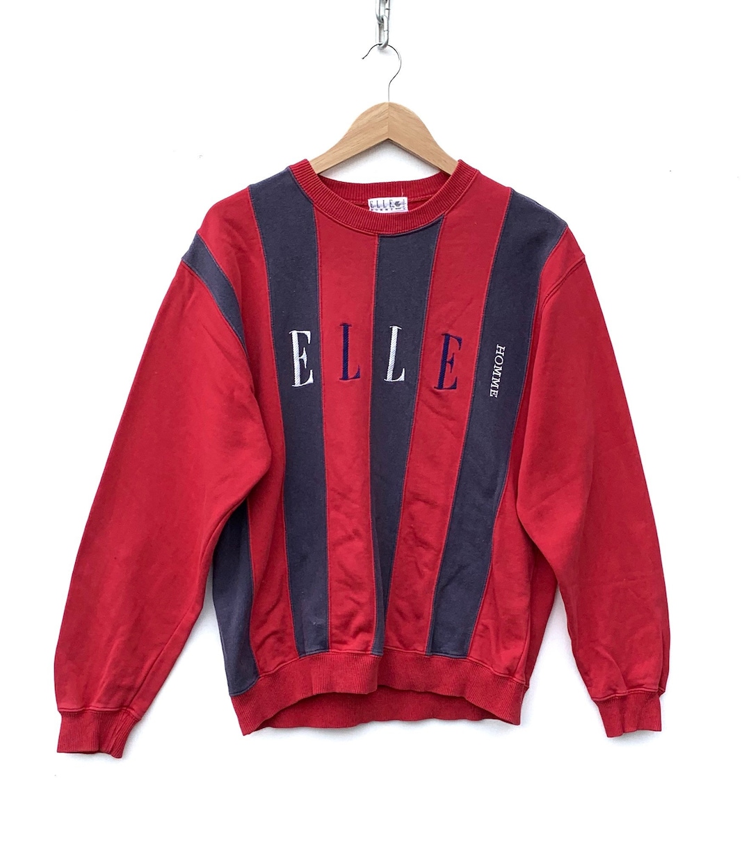 Vintage ELLE Sweatshirt 90's Hip Hop Rap Elle Homme Sweater Streetwear ...