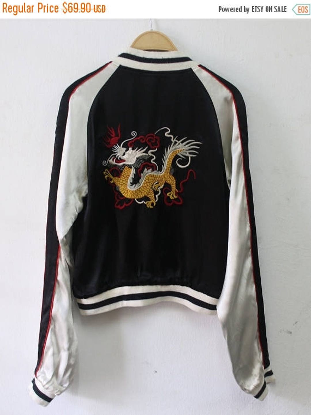Sukajan Jacket Vintage Sukajan Women Riversible Dragon Japan Women ...