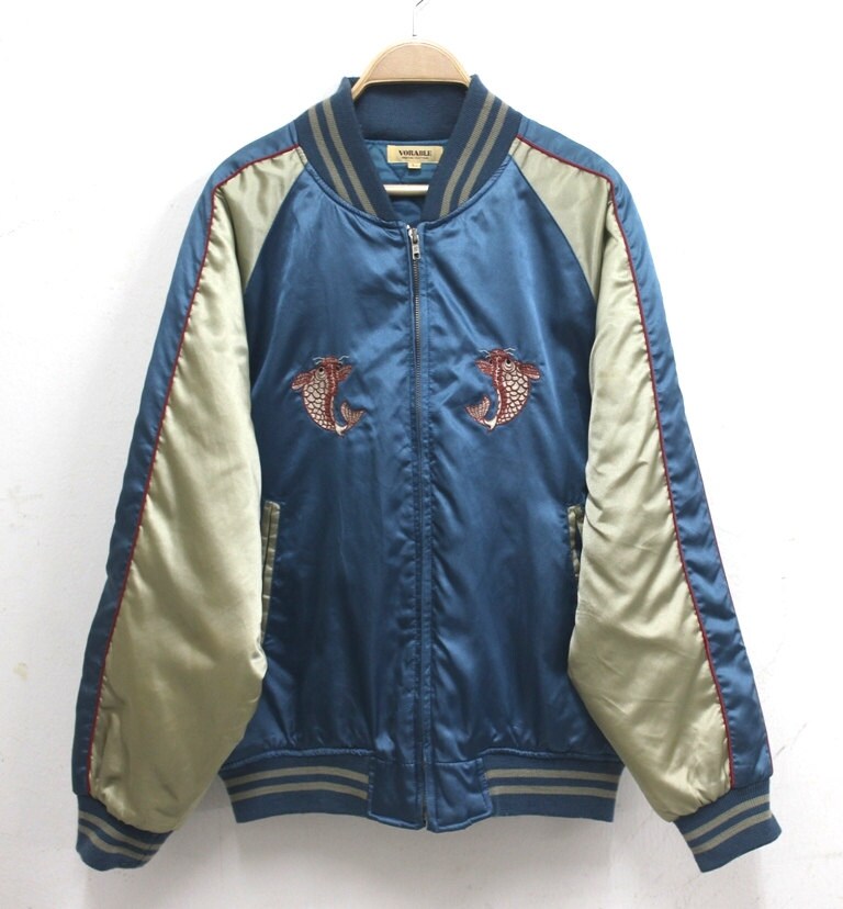 Sukajan Jacket Vintage Sukajan Traditional Japanese Embroidery Koi Fish ...