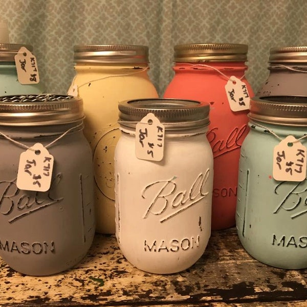 Painted Ball Jars - Etsy