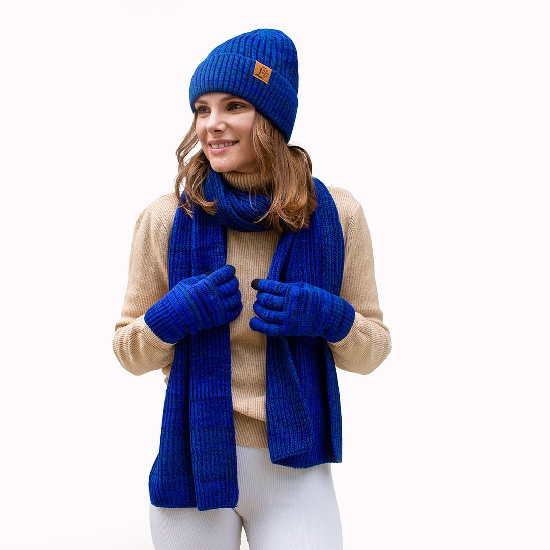 Hat Scarf Gloves Set, Hat Scarf Mittens Hat Scarf Womens Winter Hat ...
