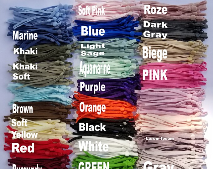Elastic for Face Mask-elastic With Adjustable Piece for DIY - Etsy
