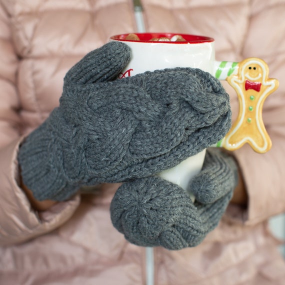 Warm Knit Mittens Warm Mittens Hand Knit Mittens Couples - Etsy