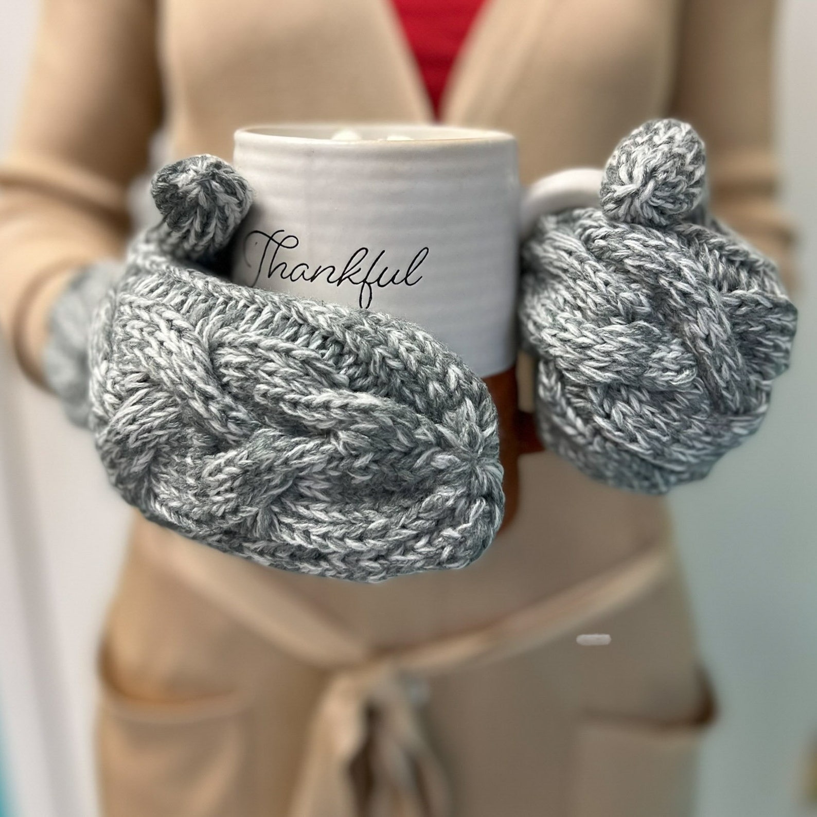 Mittens for Women Winter Gloves, Cable Mittens, Knit Mittens, Warm ...