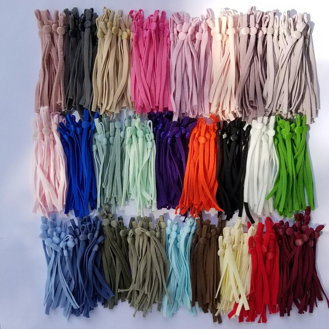 Earloop Elastic for Face Mask Set of Soft White Black 1/8 - Etsy