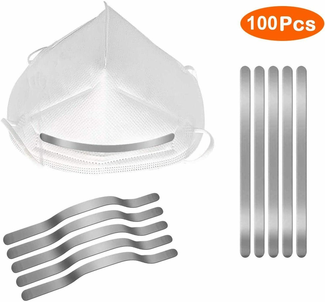 100 Pieces Nose Bridge for Face Mask, Aluminum Strips Nose Wire, 85 MM ...