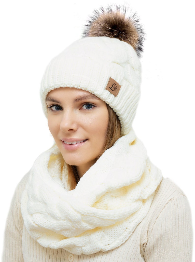 Womens Hat and Scarf Set Warm Winter Hats Girls Winter Hats - Etsy