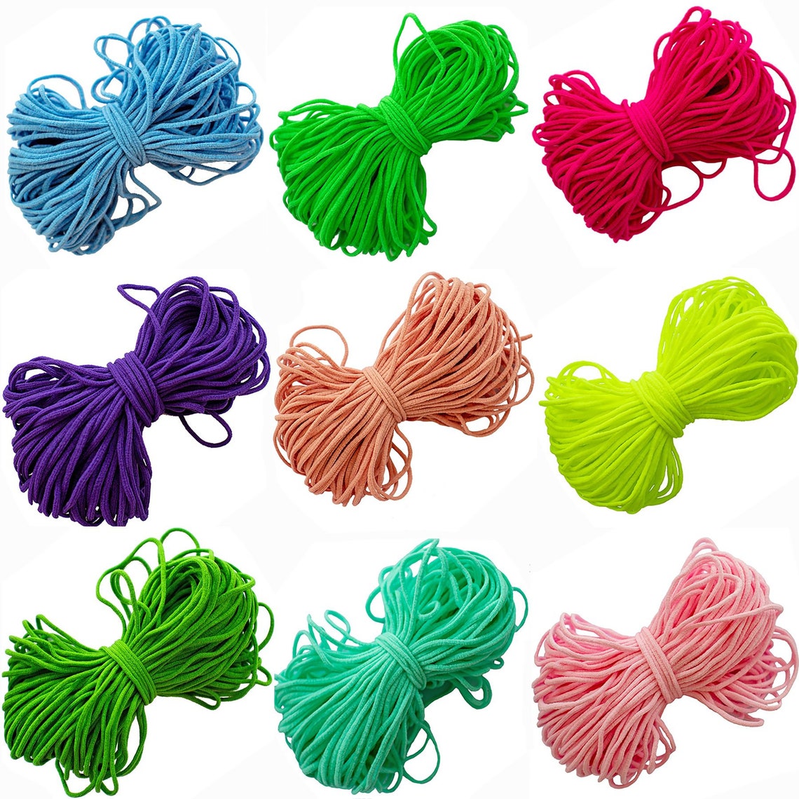 Multi Colors Elastic 3mm Super Soft Cord Cording Made for - Etsy