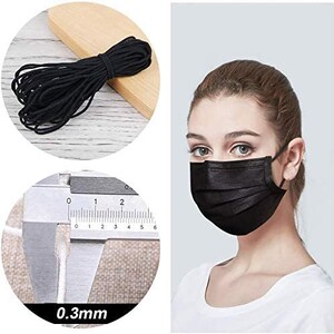 1/8 3mm US Multicolor Elastic Cord for Face Masks, Bundle Round Elastic ...