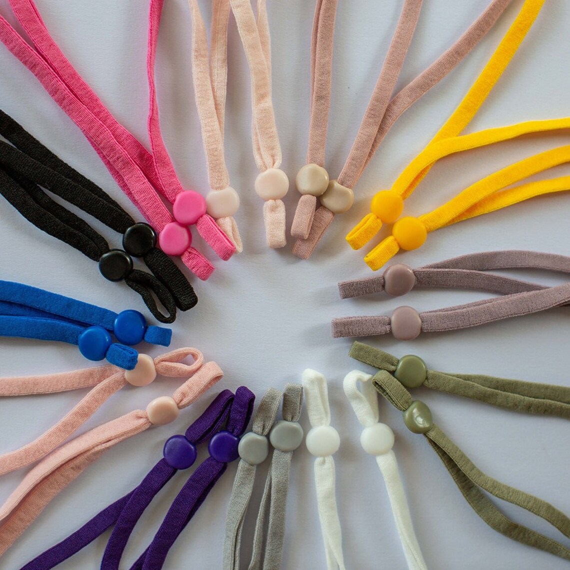 1/45mm Soft Elastic With Stoppers Adjustable Ear Loops - Etsy