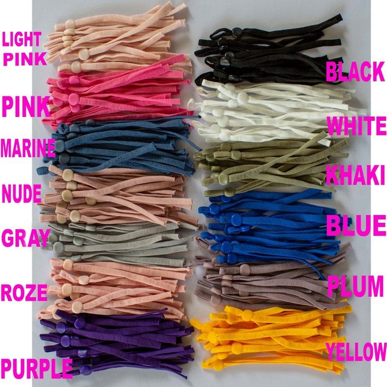 Elastic for Face Mask-elastic With Adjustable Piece for DIY - Etsy