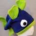 Fish Hat/ Fish Fleece Hat/ Fish Slouch Hat/ Slouch Hat/ Fish Child Hat ...