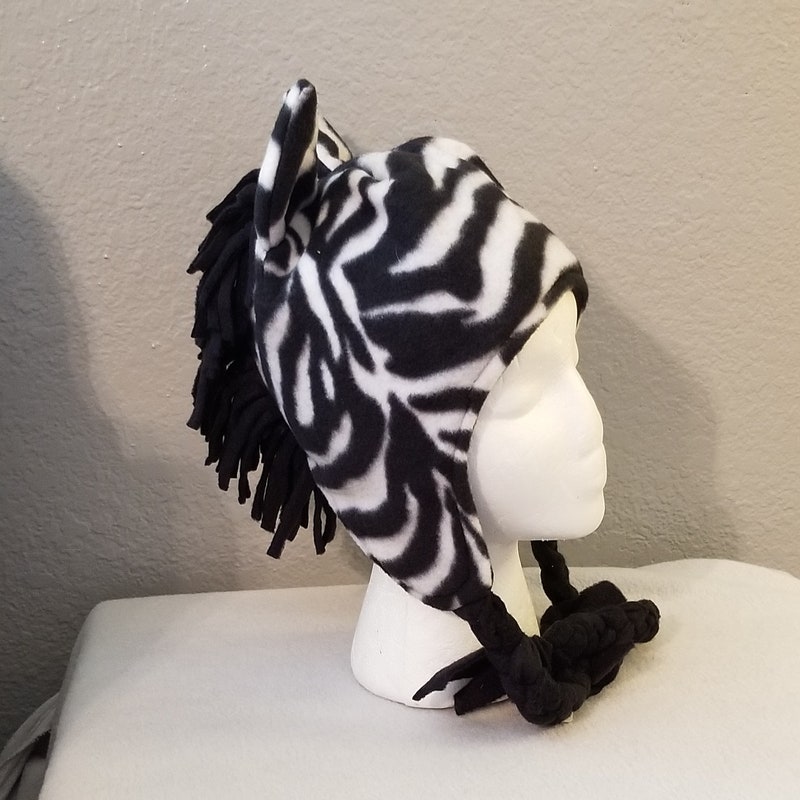 Zebra Hat - Etsy