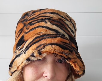 Tiger Print Hat - Etsy