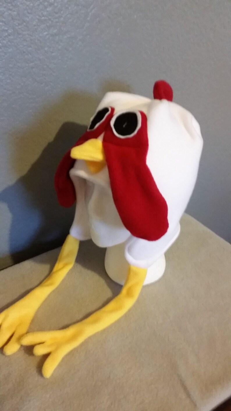 White Rooster Hat/ Rooster Hat/barn Yard Animal/ Chicken Hat/ - Etsy