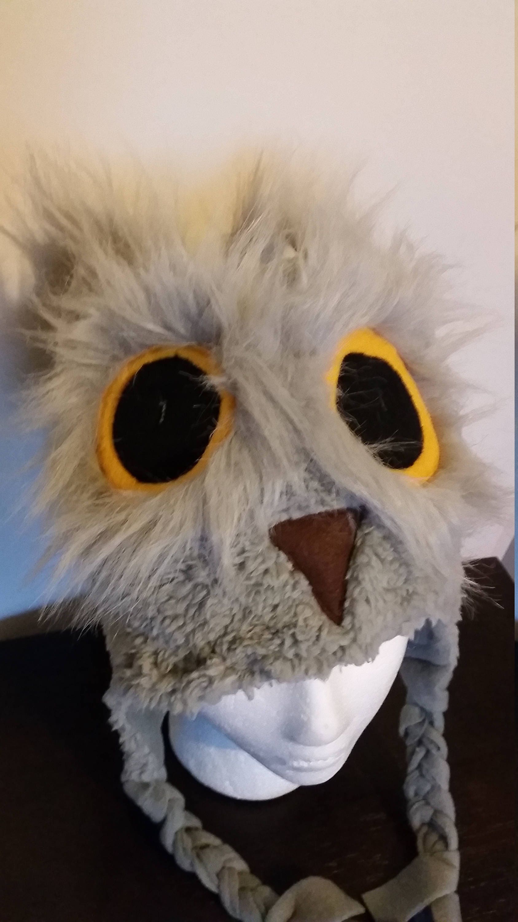 Owl Hat/ Gray Owl Child and Adult Hat/ Barn Owl Children's - Etsy Nederland