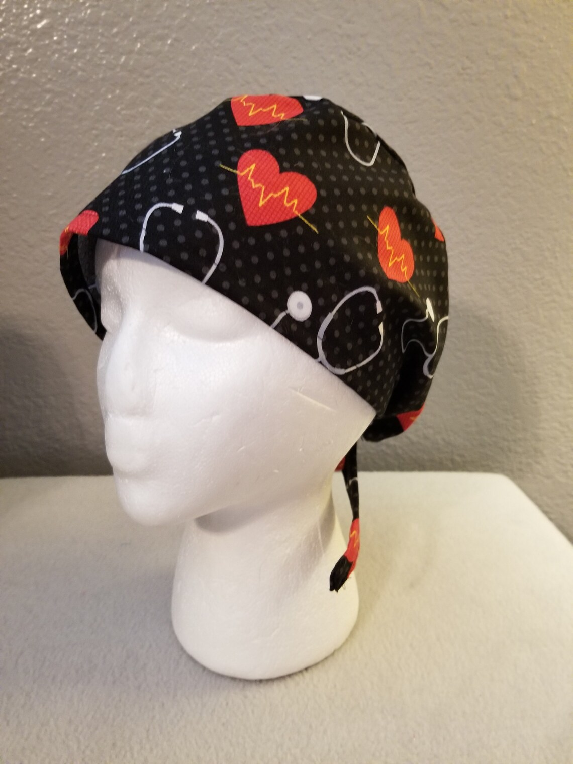 EKG Heart Scrub Hat/ Scrub Hat/ Ekg Heart Surgical Hat/ - Etsy