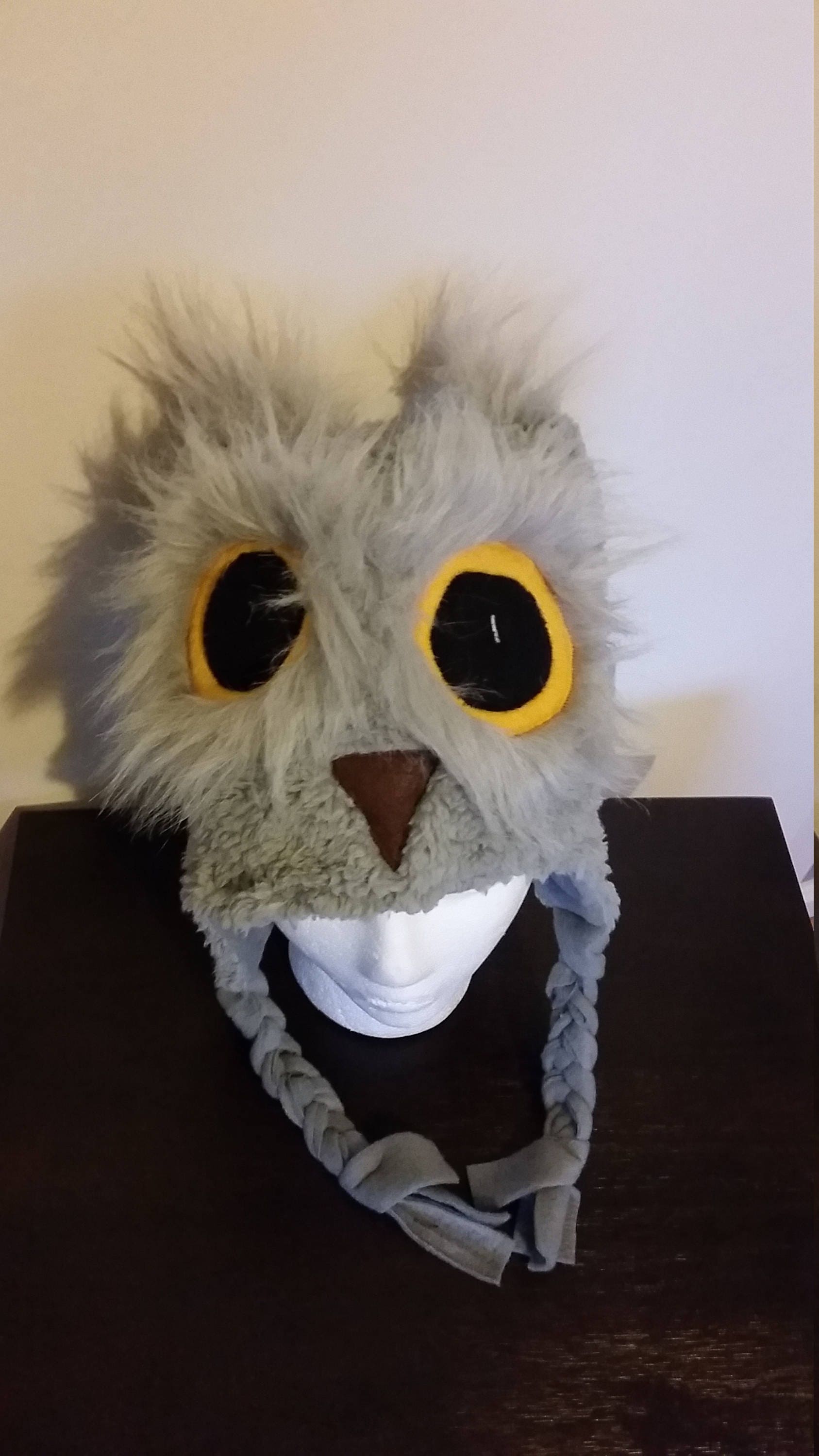 Owl Hat/ Gray Owl Child and Adult Hat/ Barn Owl Children's - Etsy Nederland
