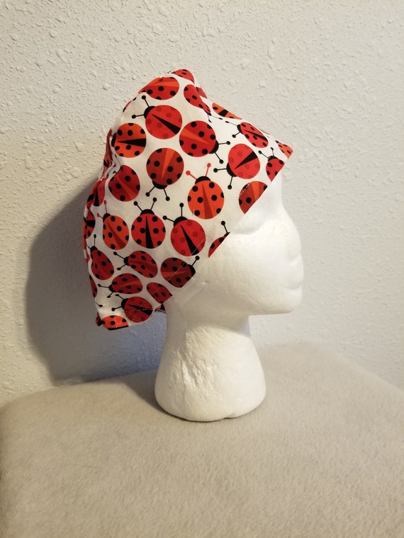 Red Ladybug Scrub Hat/ Ladybug Scrub Hat/ Scrub Hat/ Surgical - Etsy