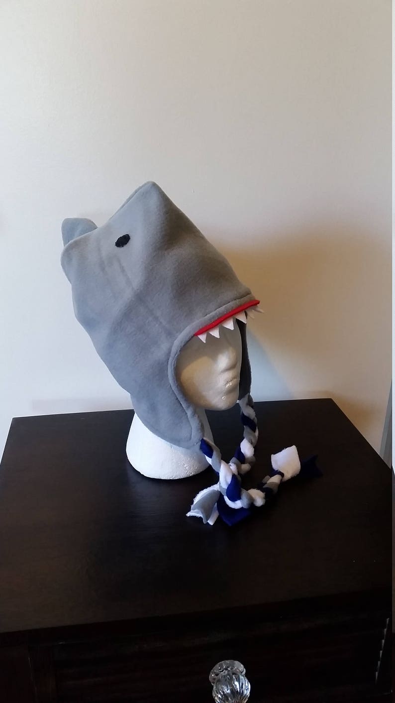 Shark Fleece Hat for Children and Adult/ Shark Hat/ Fish Hat/ - Etsy