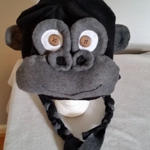 Gorilla Hat/ Ape Hat / Zoo Animal Hat/monkey Fleece Children's and ...