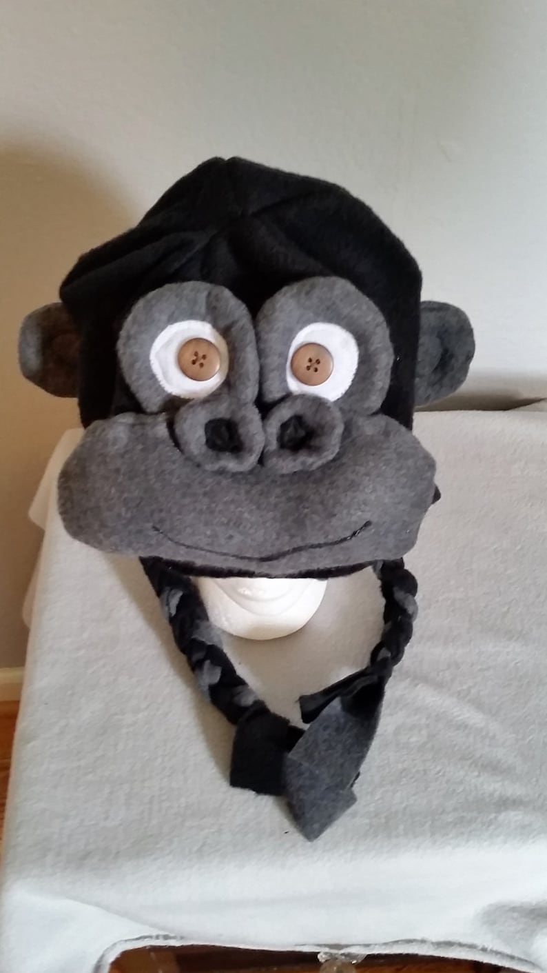 Gorilla Hat/ Ape Hat / Zoo Animal Hat/monkey Fleece - Etsy