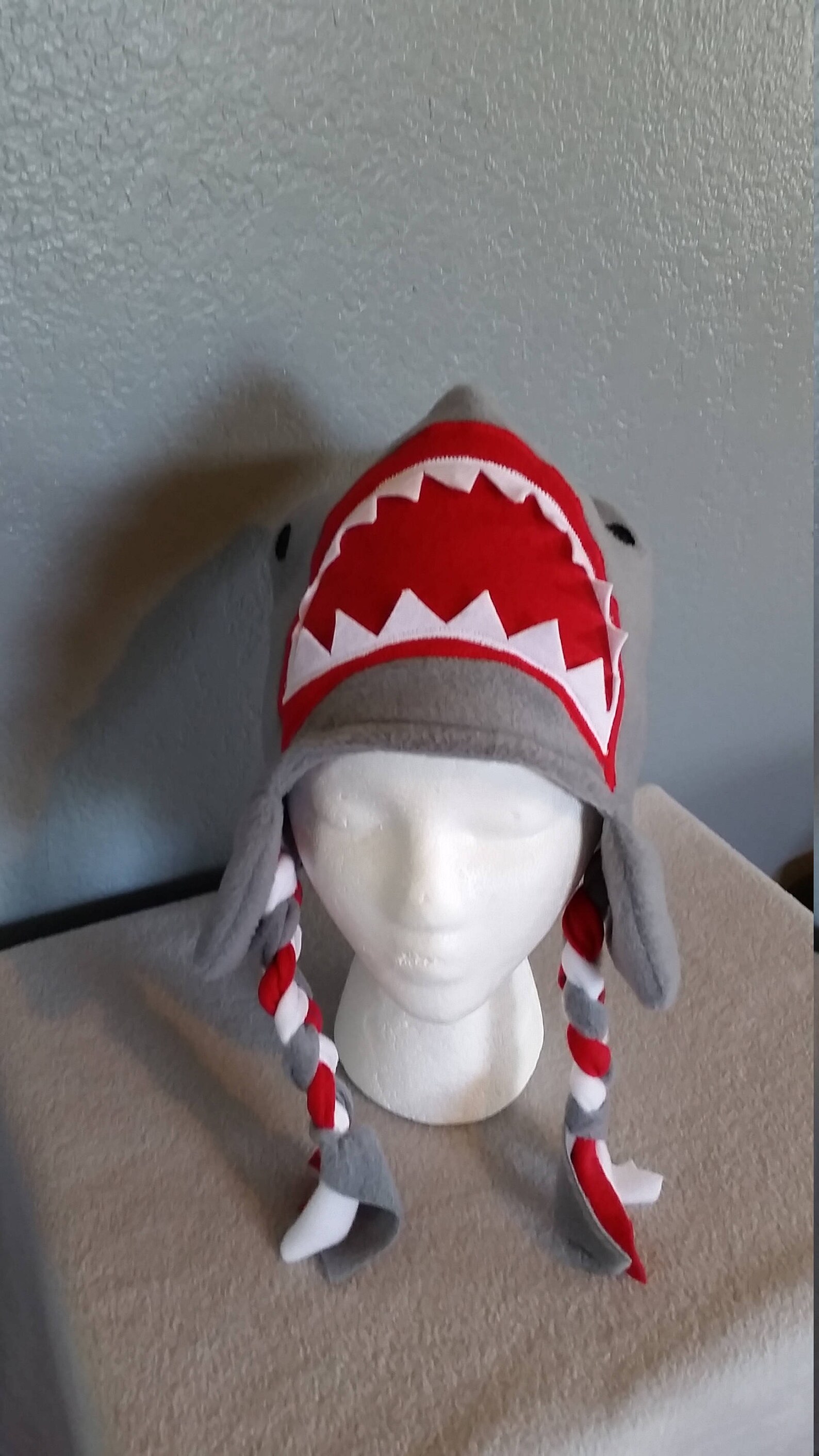 Shark Hat/ Great White Shark Fleece Hat/ Shark Child and Adult - Etsy