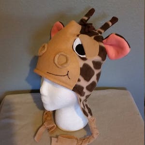 Giraffe Hat/ Safari Hat/ Giraffe Fleece Hat/giraffe Children and Adult ...