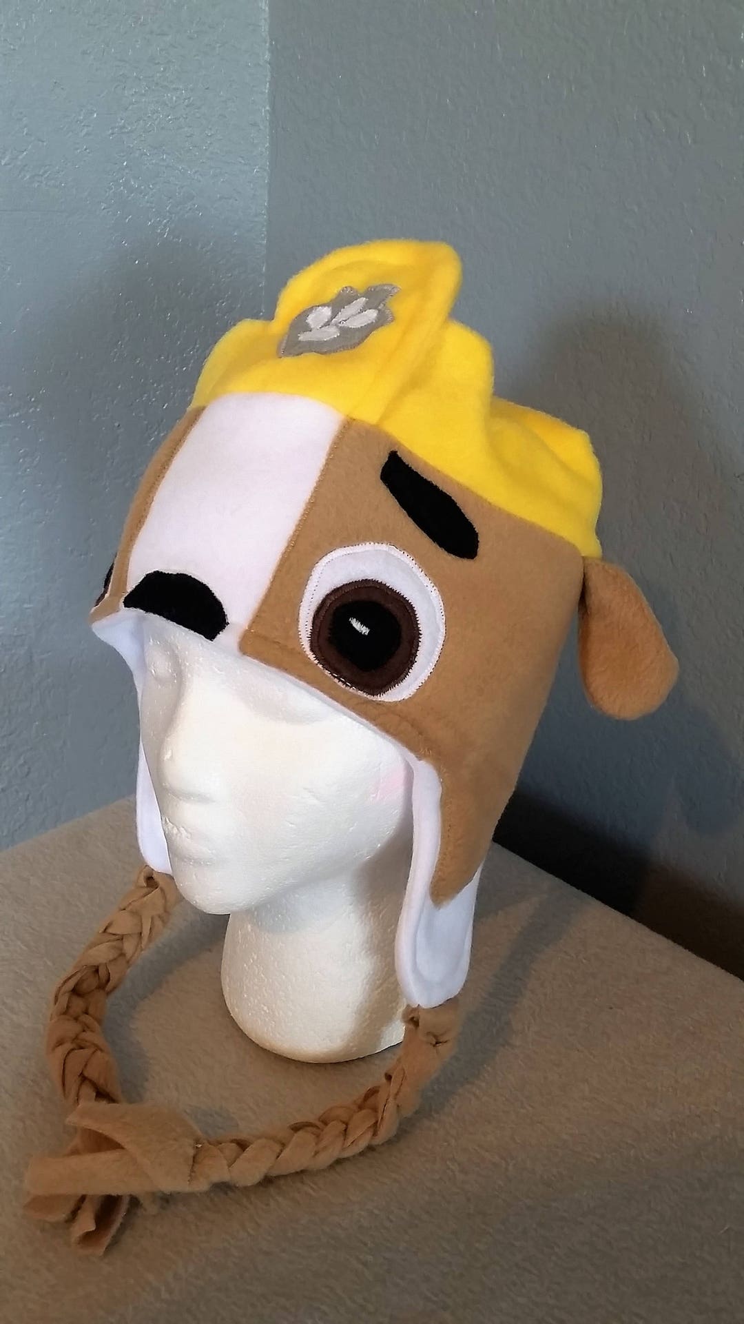 Rubble Fleece Hat/ Construction Dog Handmade Inspired Hat/ Fleece Child ...
