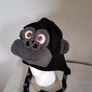 Gorilla Hat/ Ape Hat / Zoo Animal Hat/monkey Fleece Children's and ...
