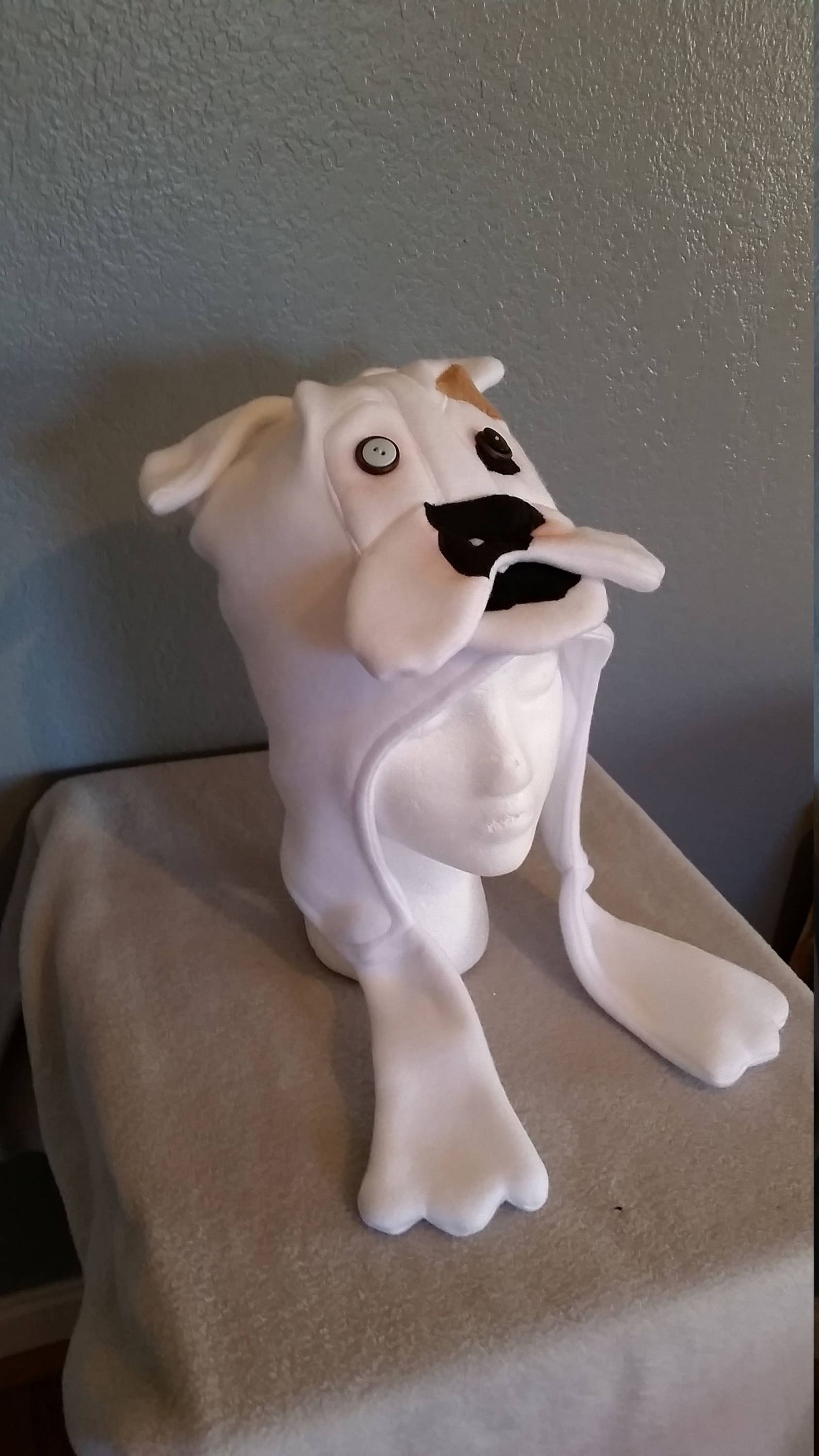 White Boxer Hat/ Boxer Hat/ Boxer Dog Fleece Hat/ Dog - Etsy