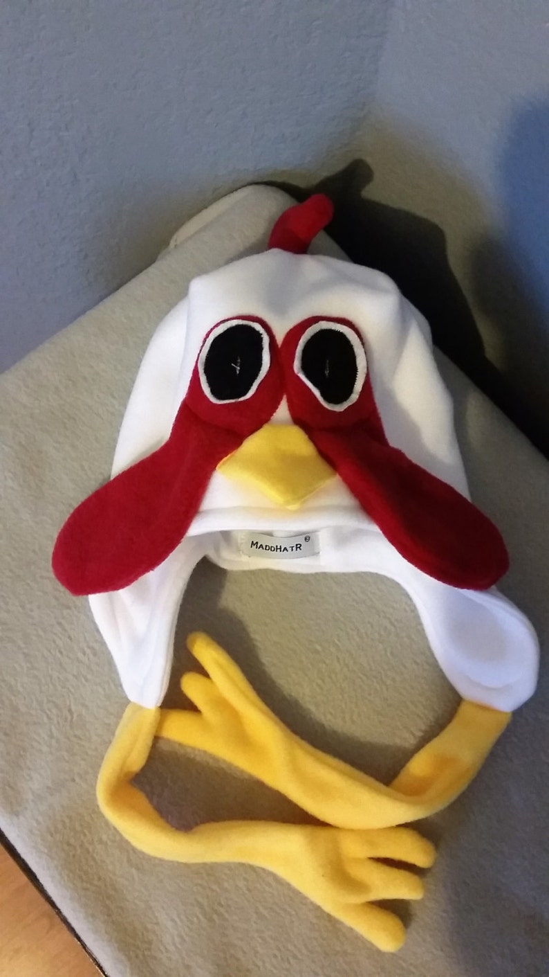 White Rooster Hat/ Rooster Hat/barn Yard Animal/ Chicken Hat/ Poultry ...