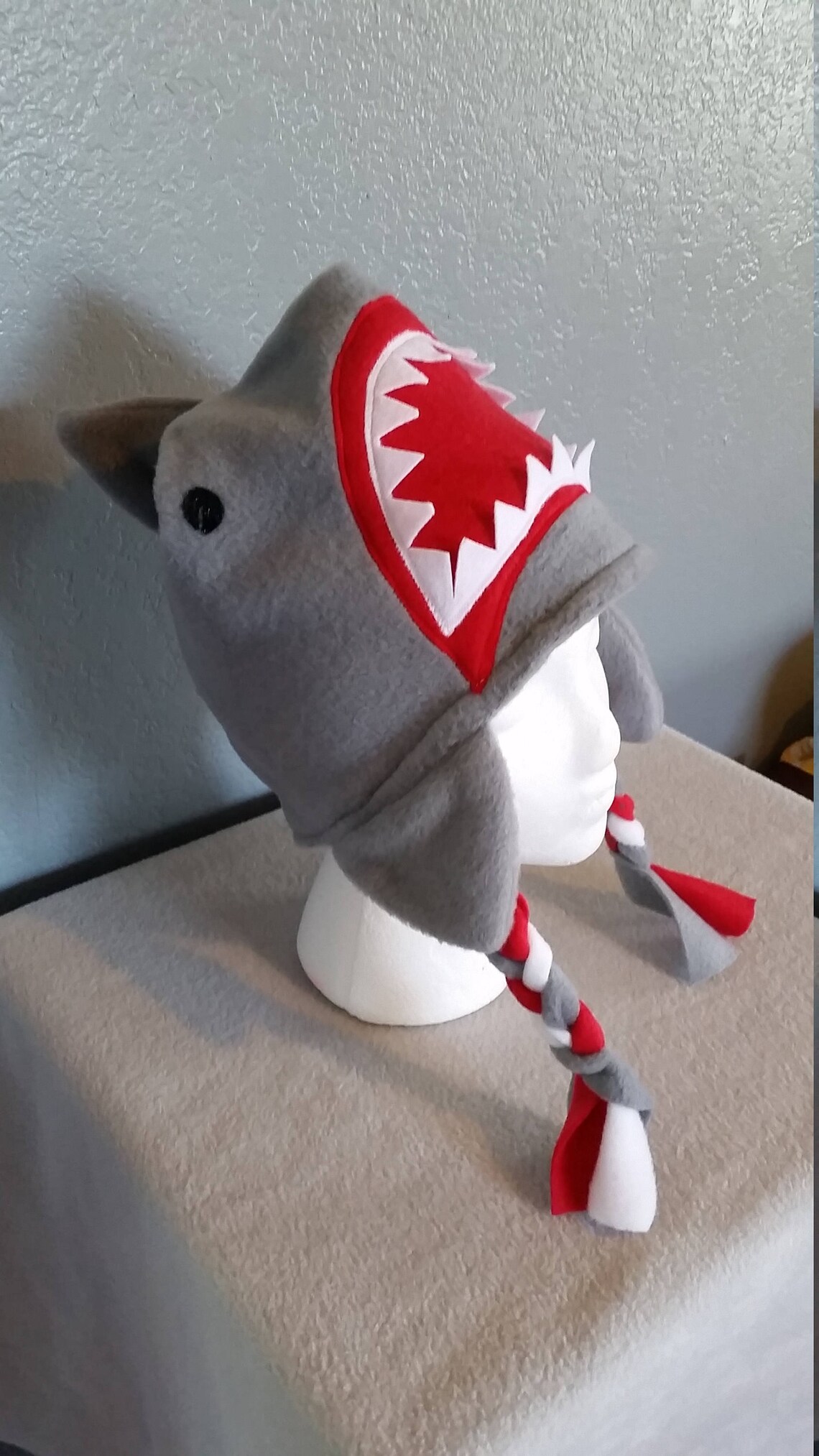 Shark Hat/ Great White Shark Fleece Hat/ Shark Child and Adult - Etsy
