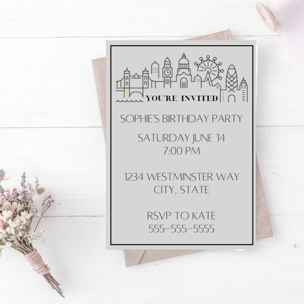 London Theme Party - Etsy