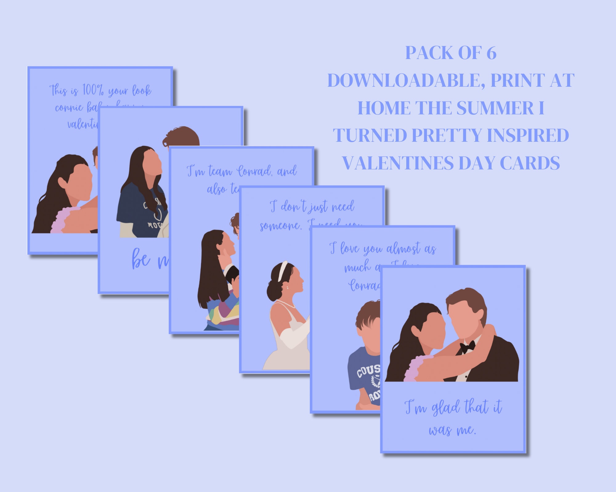 6 the Summer I Turned Pretty Instant Download Printable Valentines Day ...