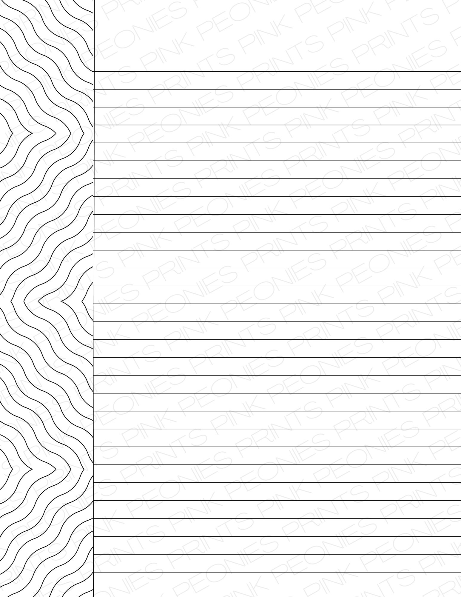 6 Unique Downloadable Note Taking Pages Featuring Coloring Page Margins ...