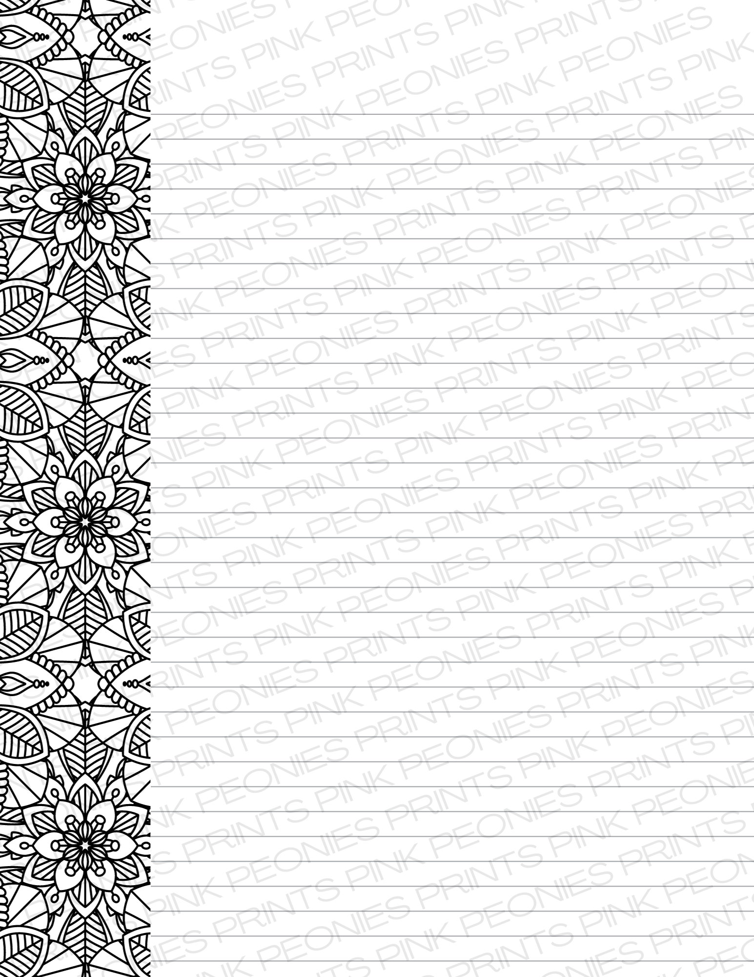 6 Unique Downloadable Note Taking Pages Featuring Floral - Etsy