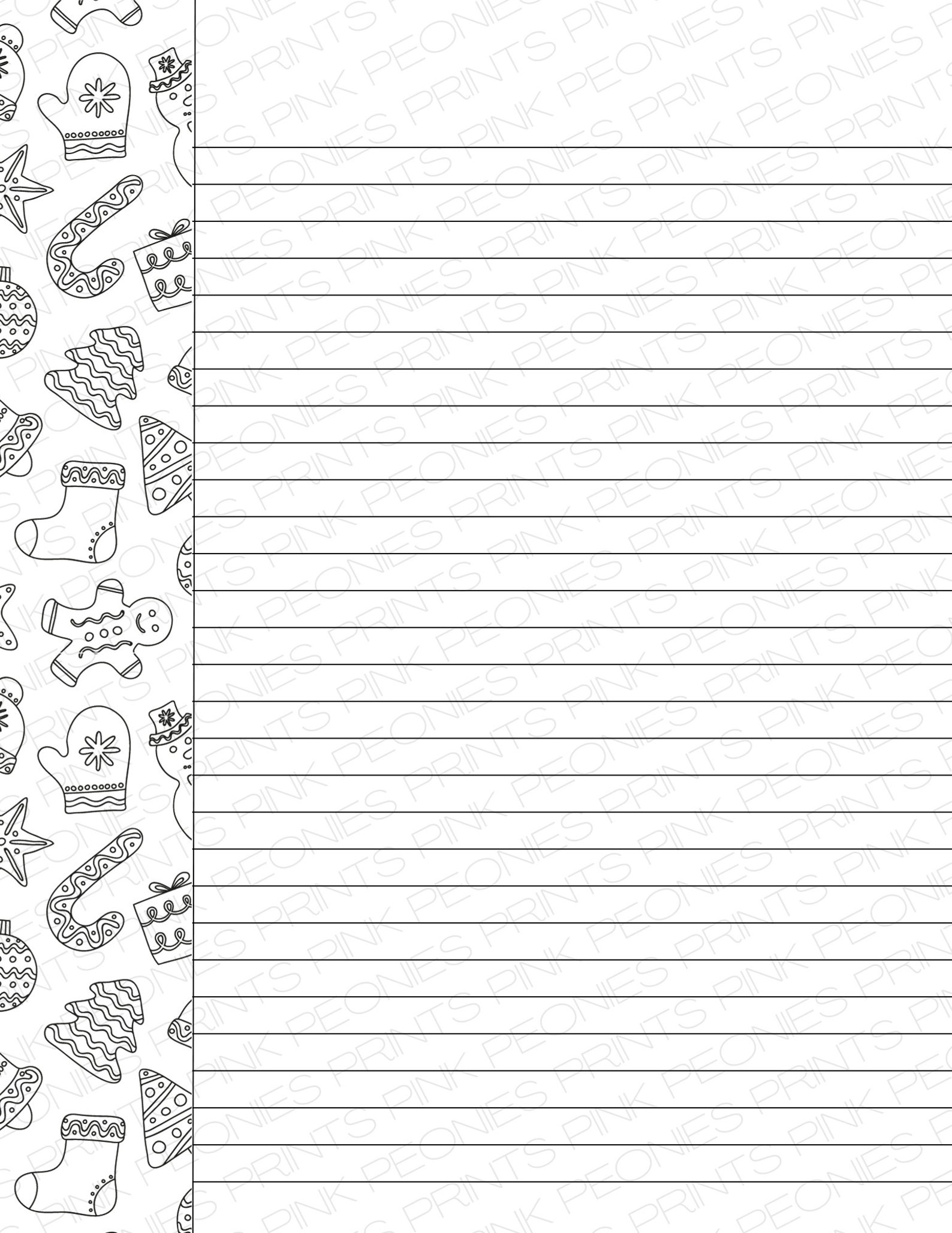 6 Unique Downloadable Winter/christmas Note Taking Pages - Etsy